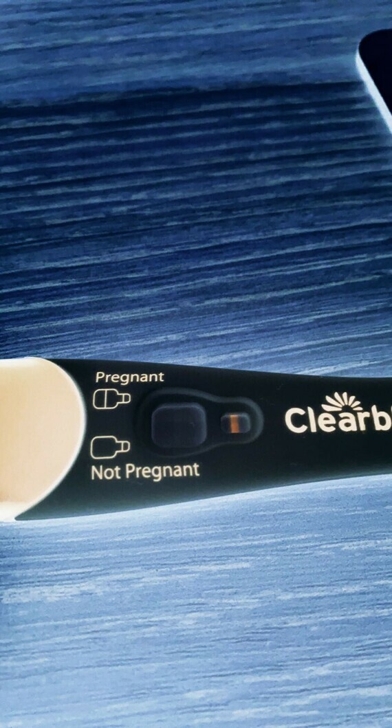 Very very faint positive line on clear blue